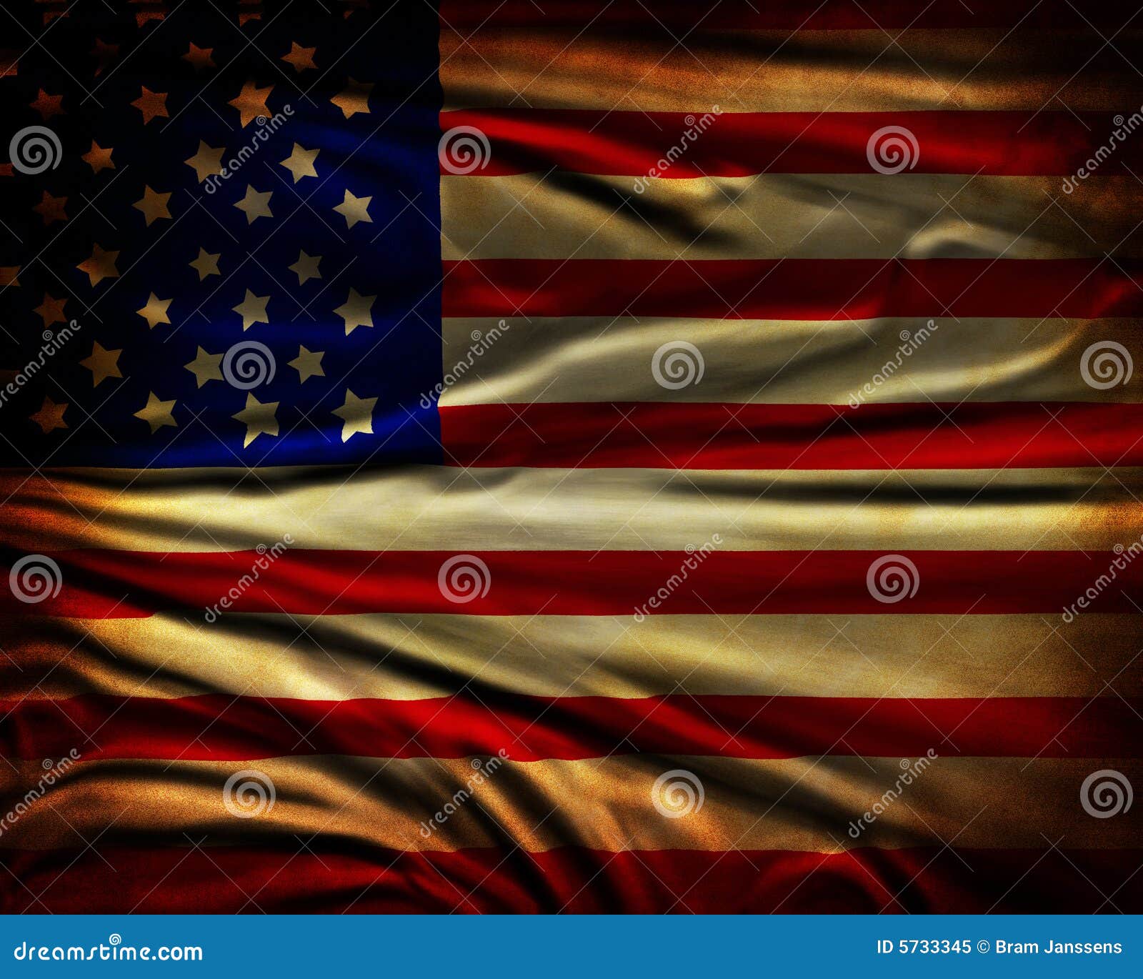 Worn Out American Flag