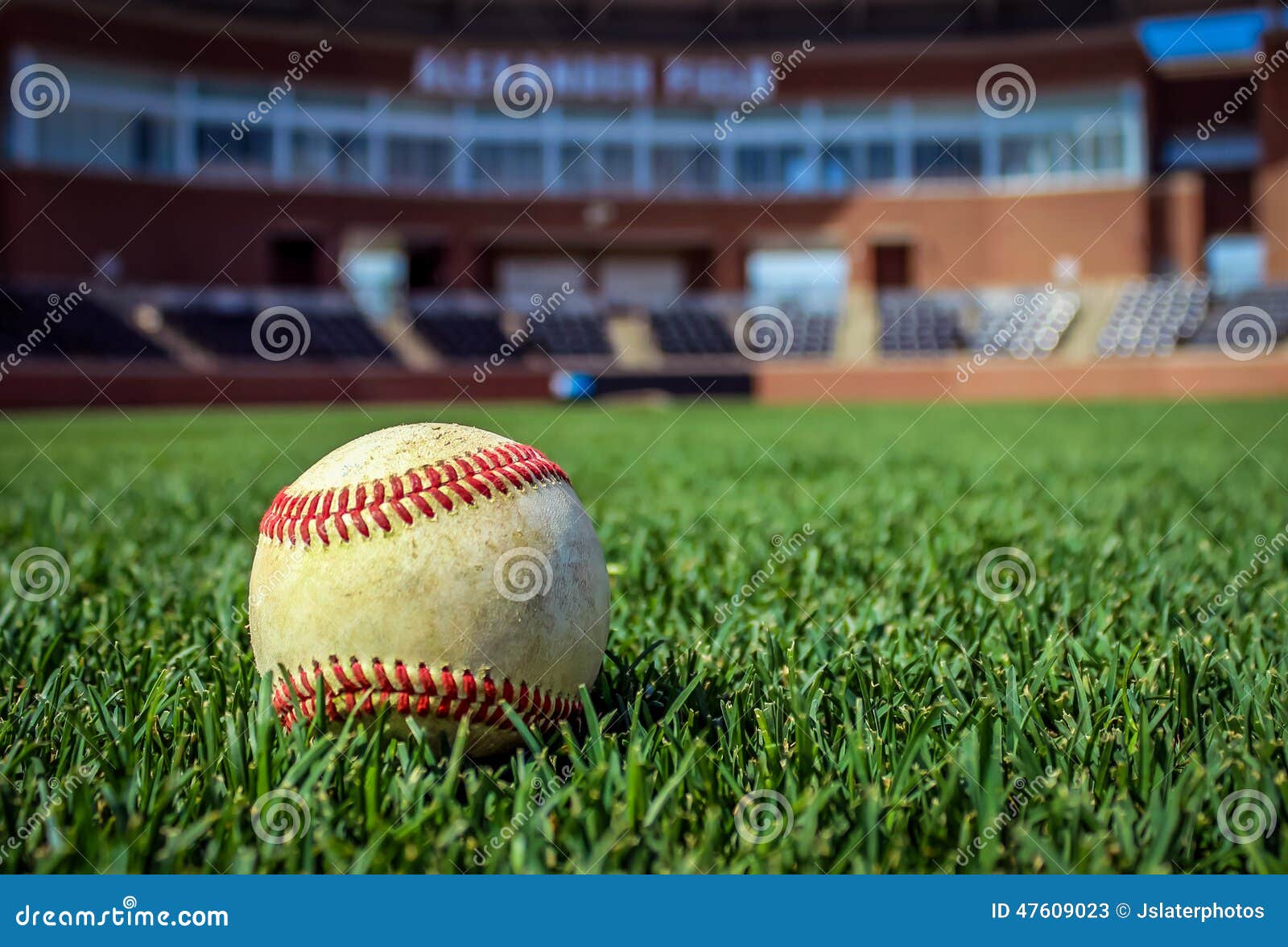 Baseball in green grass stock image. Image of worn, grassy - 47609023