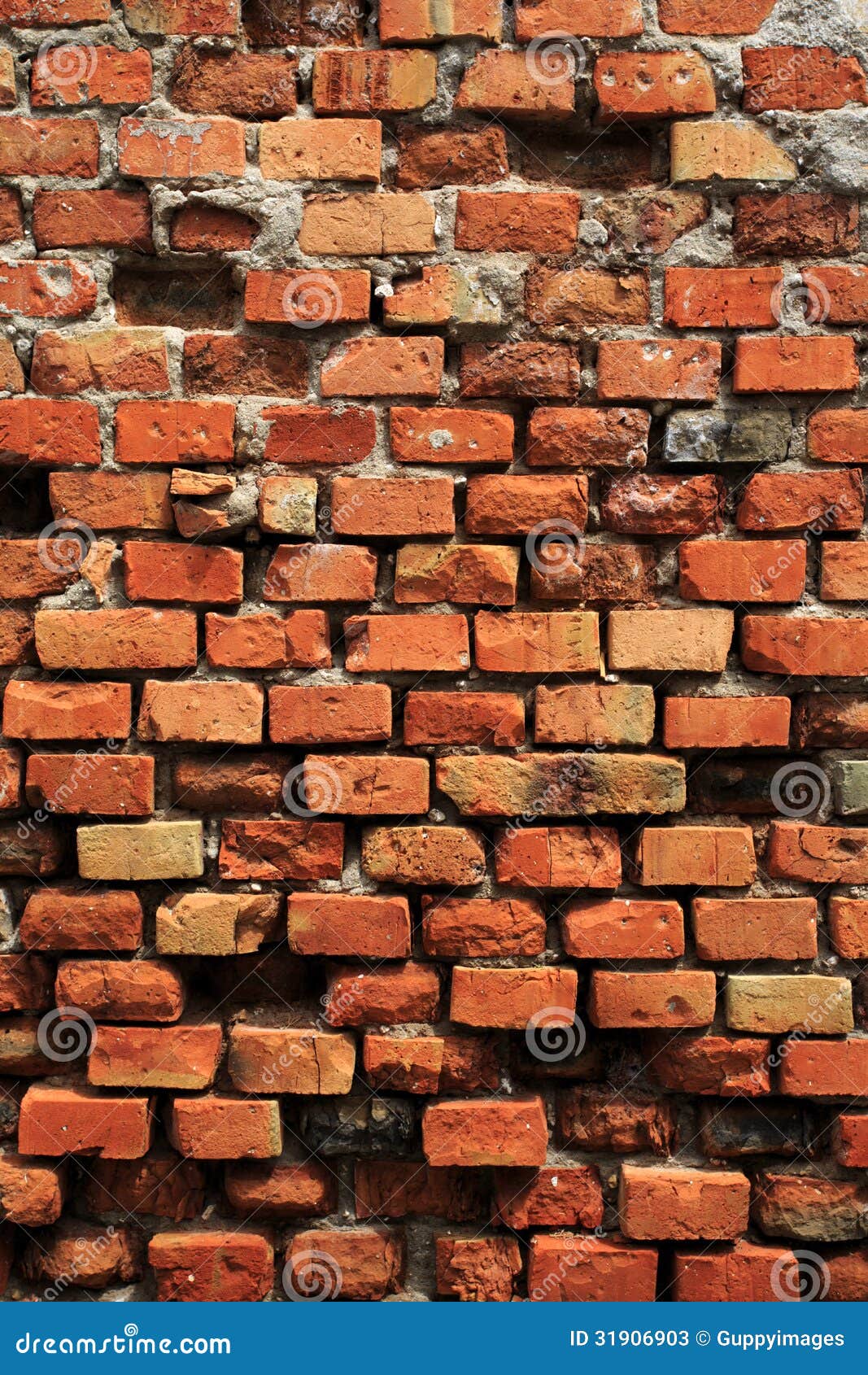 Worn brick wall stock image. Image of pattern, aged, rustic - 31906903