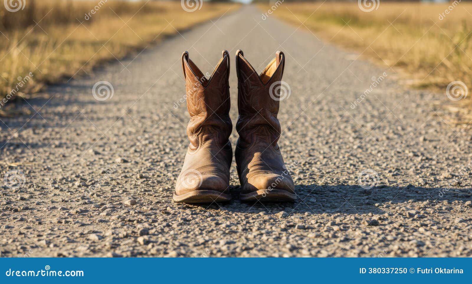 Cowboy's Arrival In A Bustling Wild West Frontier Town Stock ...