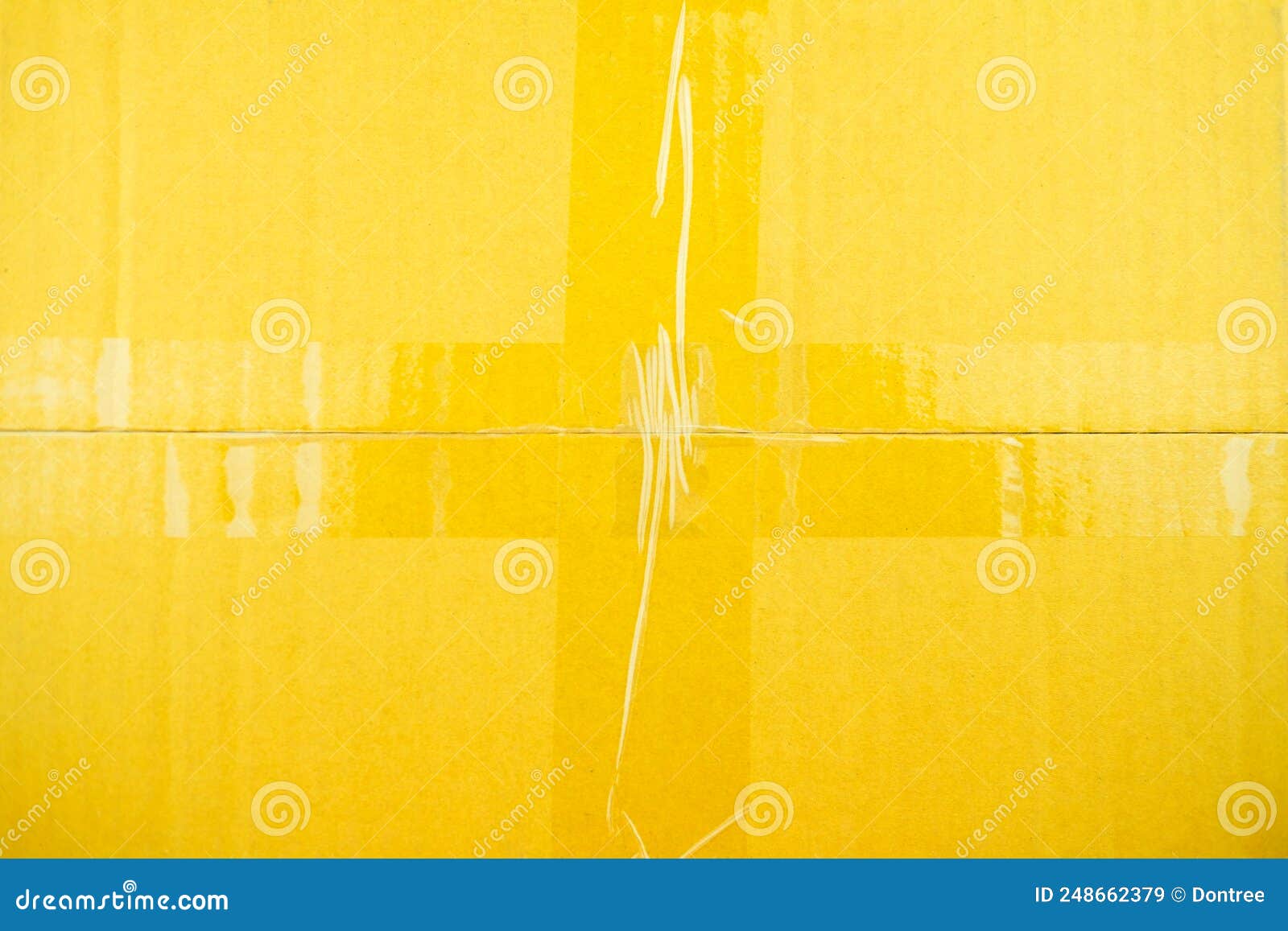 Worn Cardboard Texture with Clear Tape Stock Image - Image of mover ...