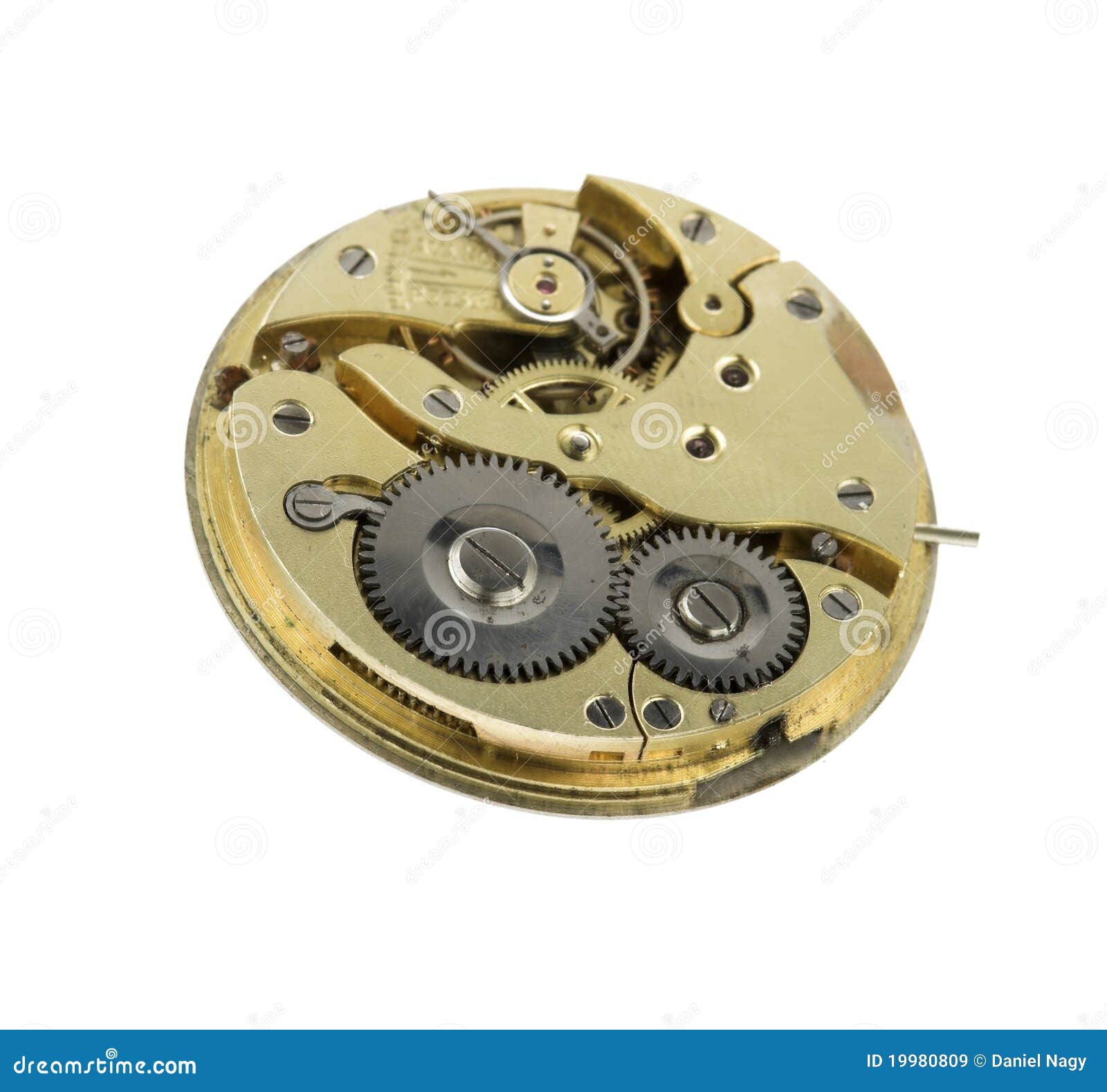 Worn clockwork mechanism stock image. Image of separated - 19980809