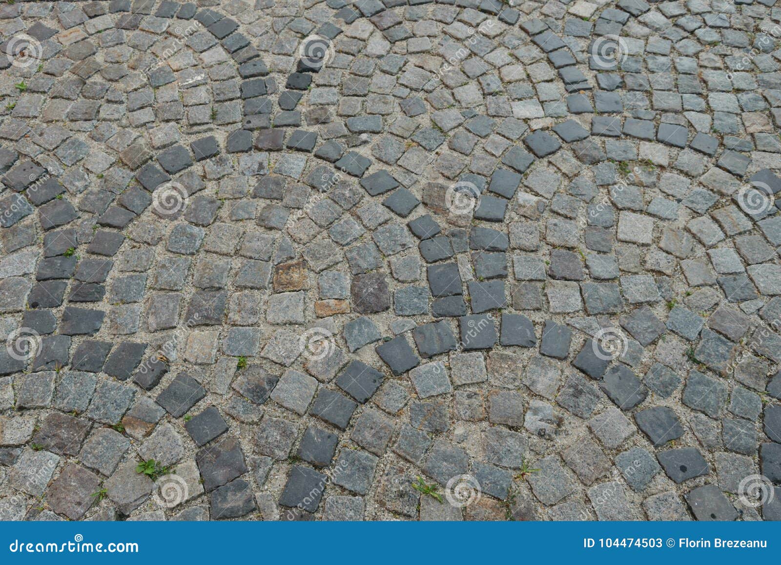 Worn Cobblestone Pavement Walkway Pattern Stock Image - Image of paved ...