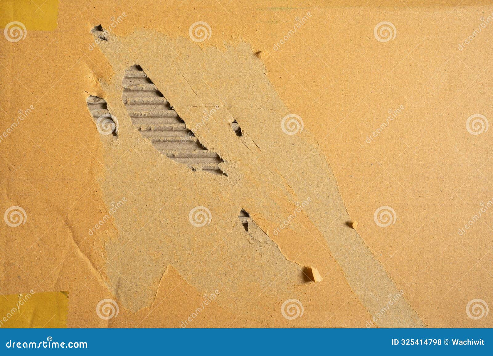 A Worn Damaged Cardboard Texture Background Stock Photo - Image of ...