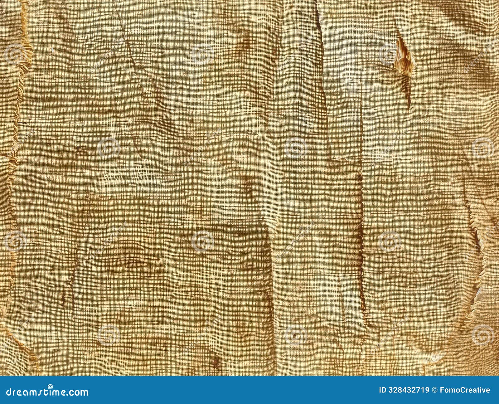 Worn and Faded Brown Fabric with Tears Stock Illustration ...