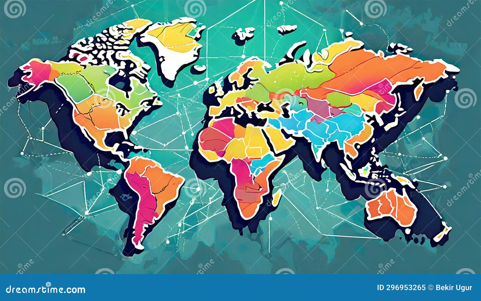 Worn grungy old world map stock illustration. Illustration of tree ...