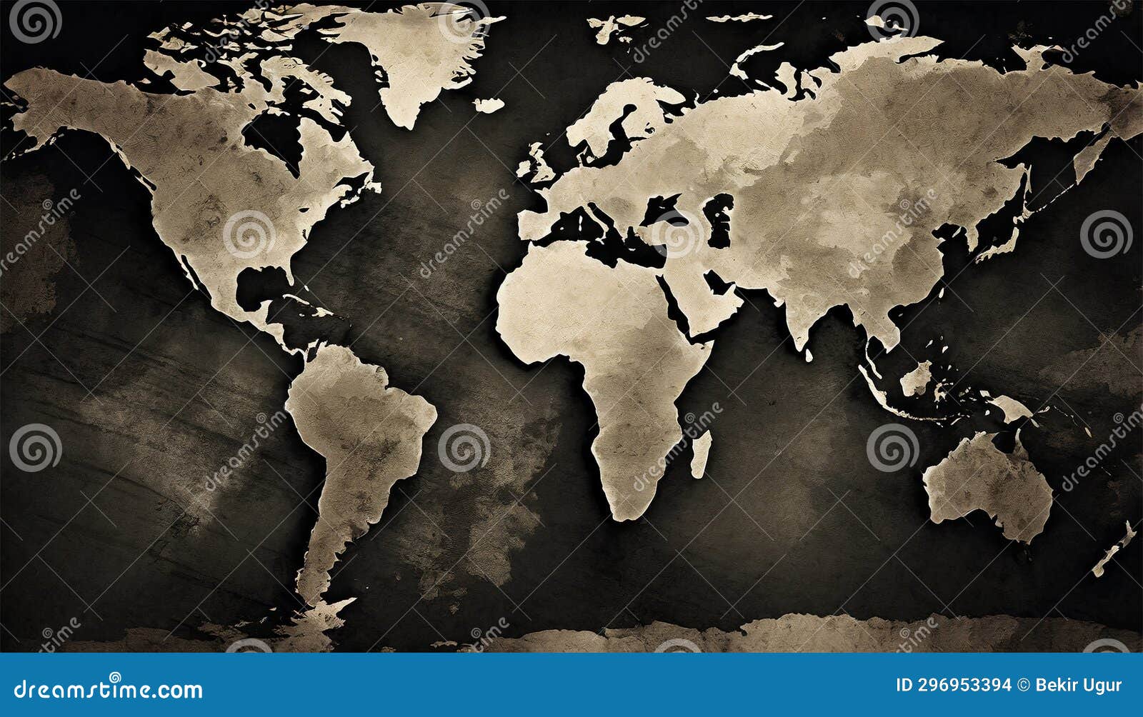 WORN WORLD MAP SILHOUETTE WITH STAINS BACKGROUND Stock Photo ...