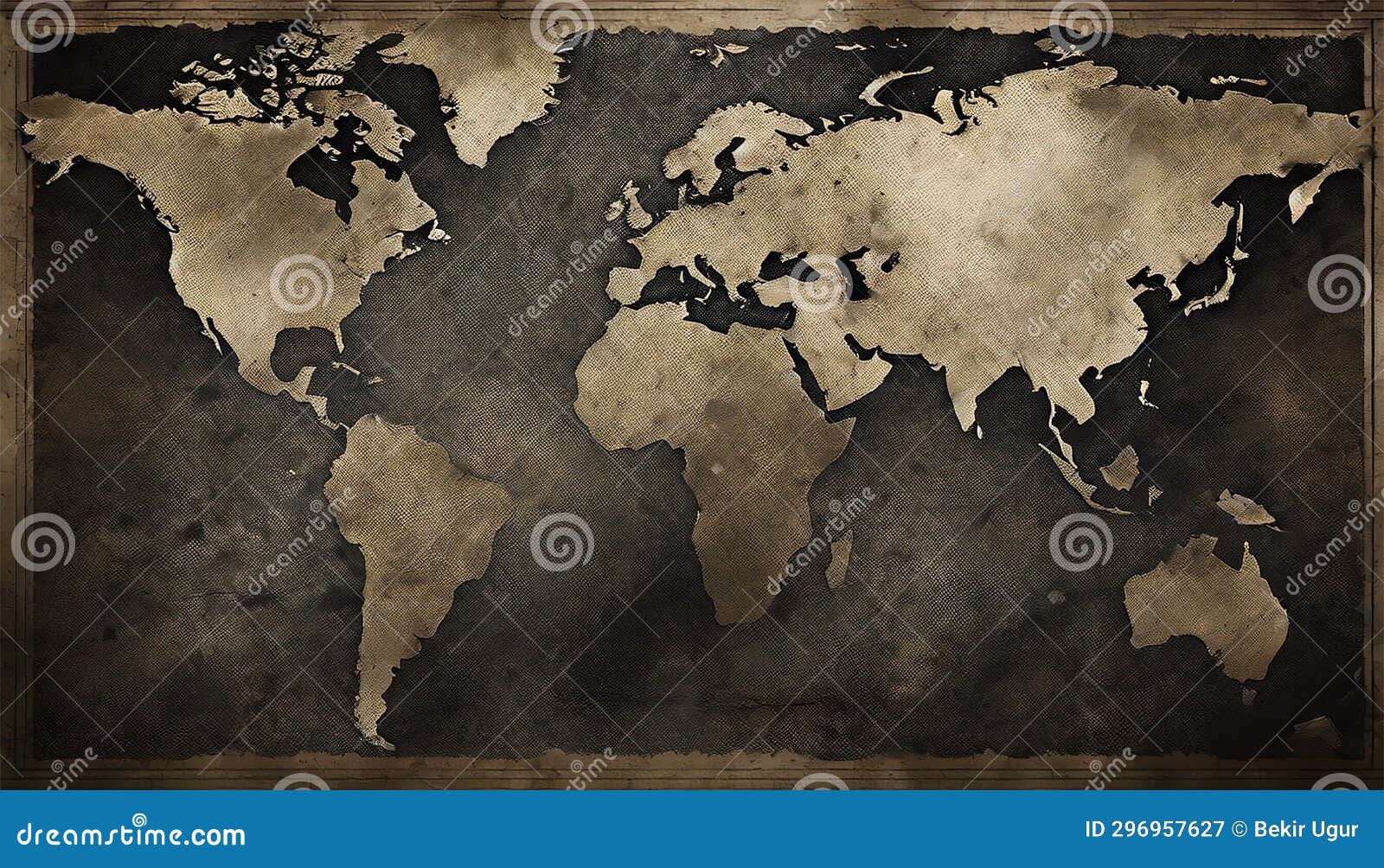Worn grungy old world map stock image. Image of antique - 296957627