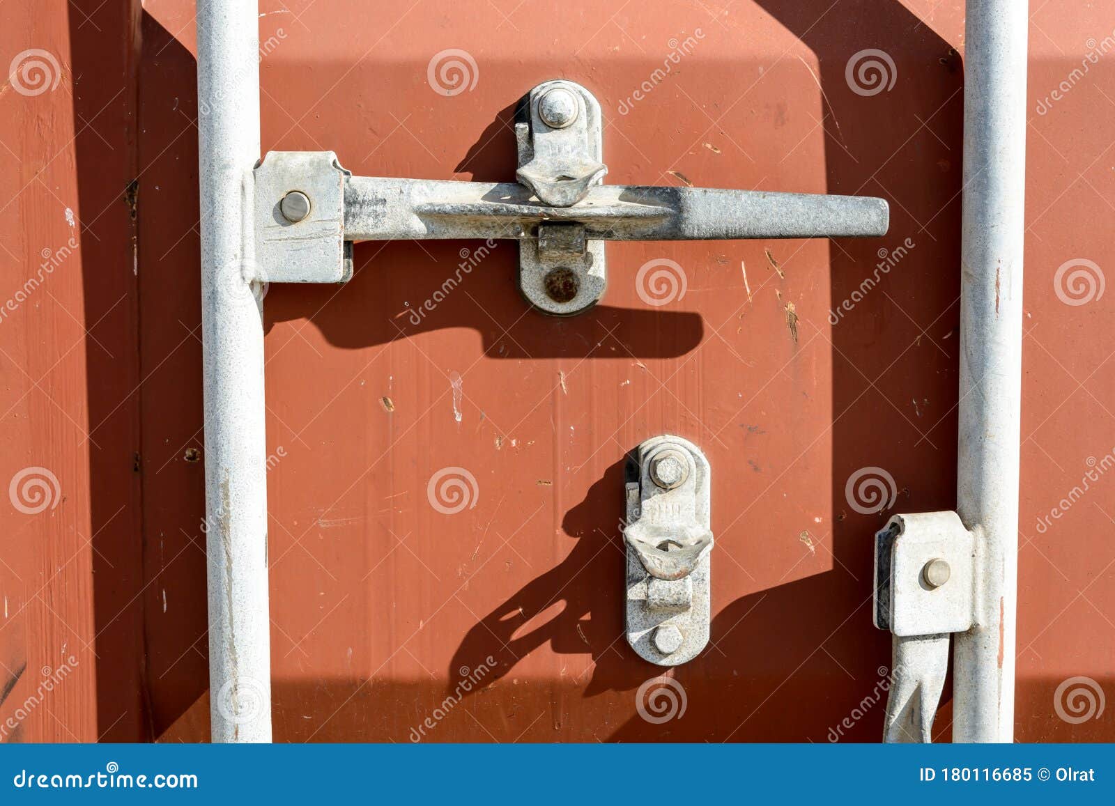 A Worn Intermodal Container Door Locking System Stock Image - Image of ...