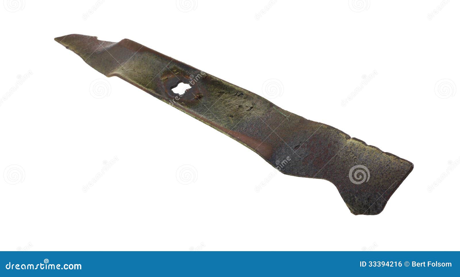 Worn lawn mower blade stock photo. Image of equipment - 33394216