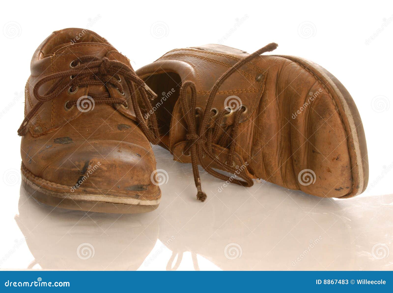 Worn leather shoes stock image. Image of metaphor, worn - 8867483