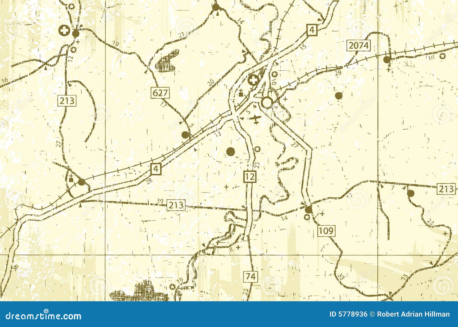 Worn map stock vector. Illustration of backdrop, graphic - 5778936