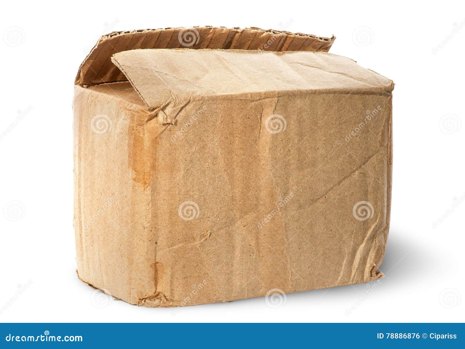 Worn old cardboard box stock photo. Image of cargo, aged - 78886876