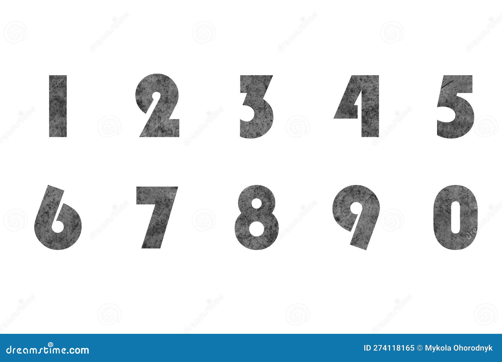 Worn Old Multicolored Numbers From 1 To 10 Royalty-Free Stock ...