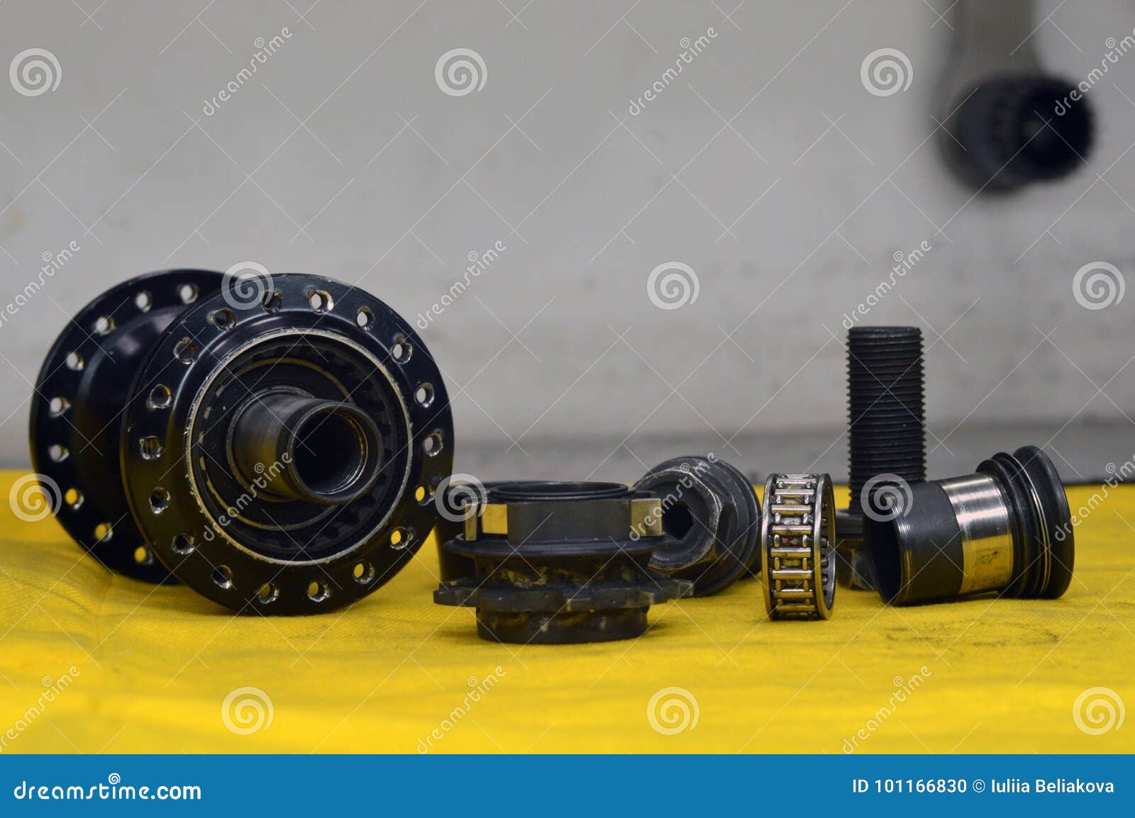 Worn-out Bicycle Bushing with Spokes Stock Photo - Image of cycle ...