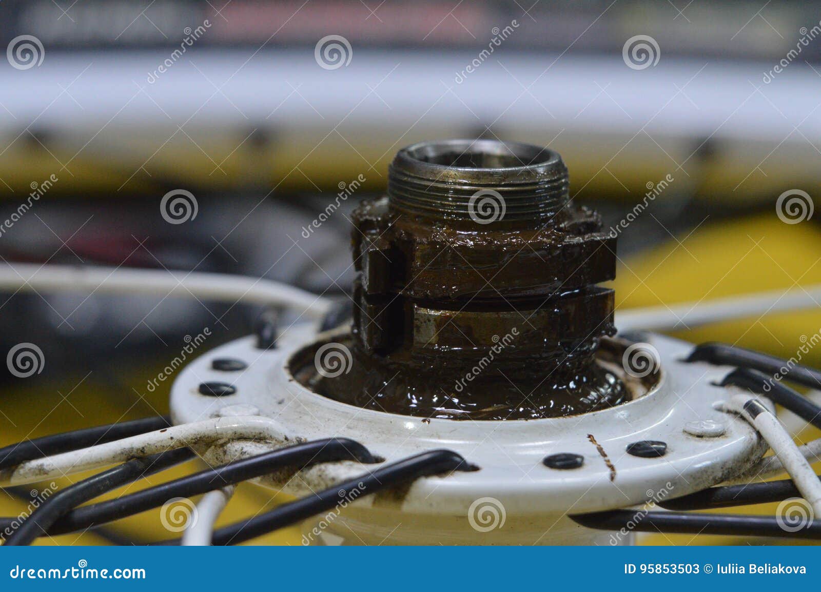 Worn-out Bicycle Bushing with Spokes Stock Image - Image of bushing ...