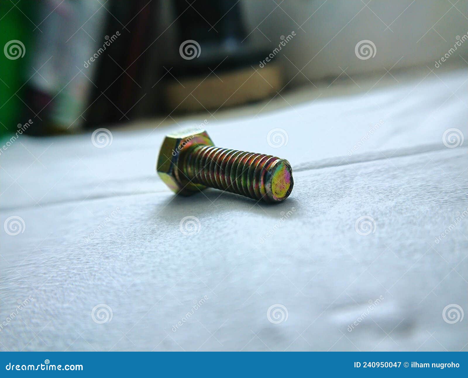 The worn - out bolt stock image. Image of worn, bolt - 240950047