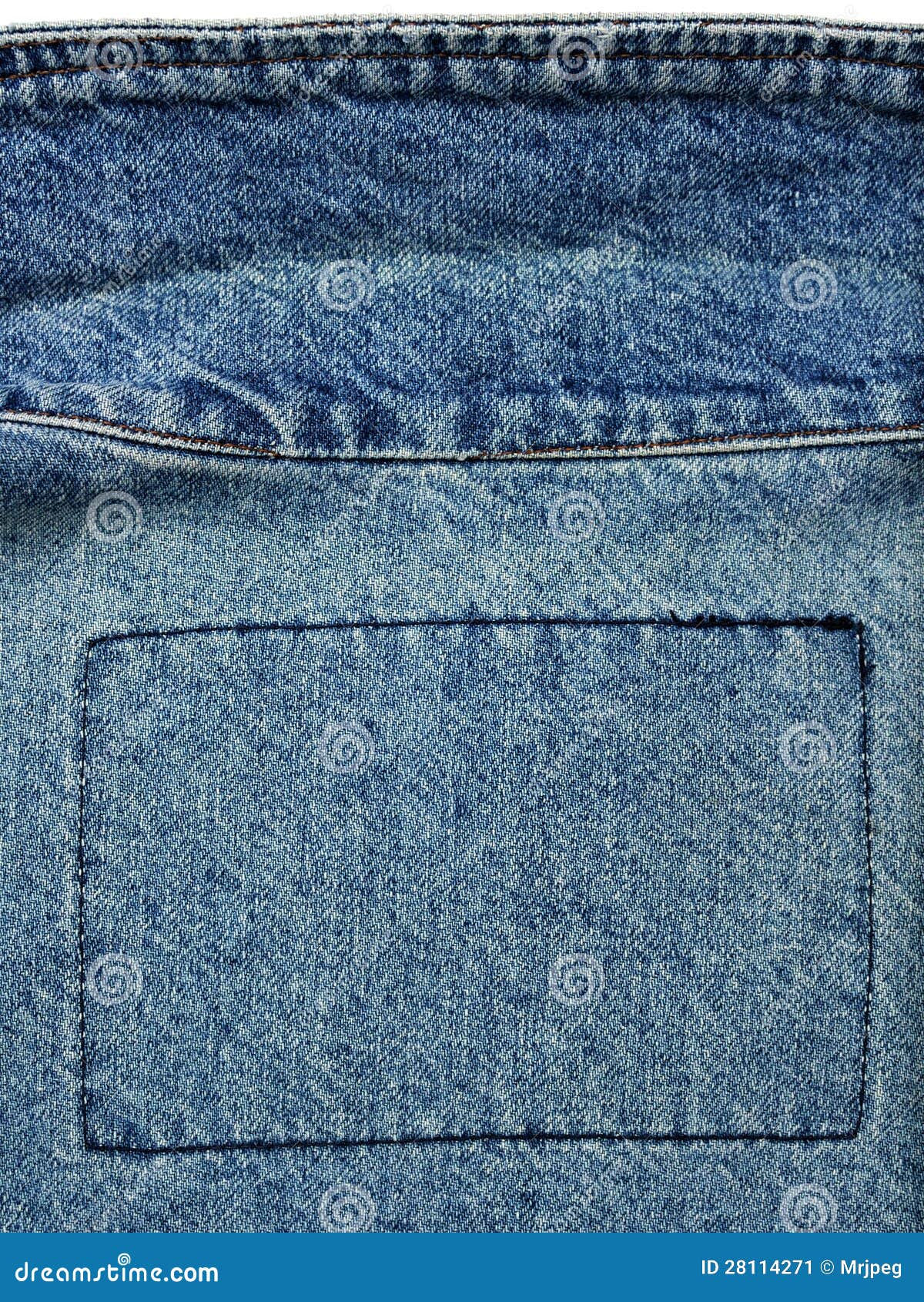 Worn-out Denim Jacket Close-Up Stock Image - Image of cloth, woven ...