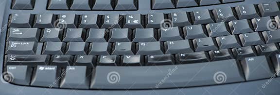 Worn Out Keyboard of a Desktop Computer Editorial Stock Image - Image ...
