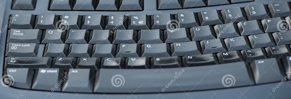 Worn Out Keyboard of a Desktop Computer Editorial Stock Image - Image ...