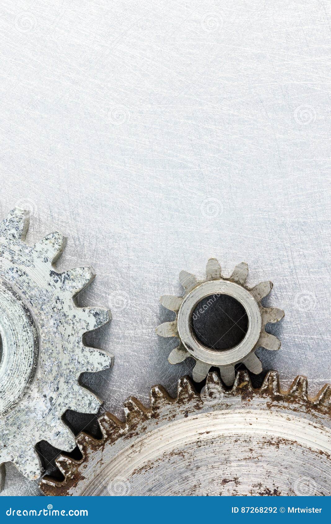 Worn Out Mechanical Gears of Different Size with Rust Macro Shot Stock ...