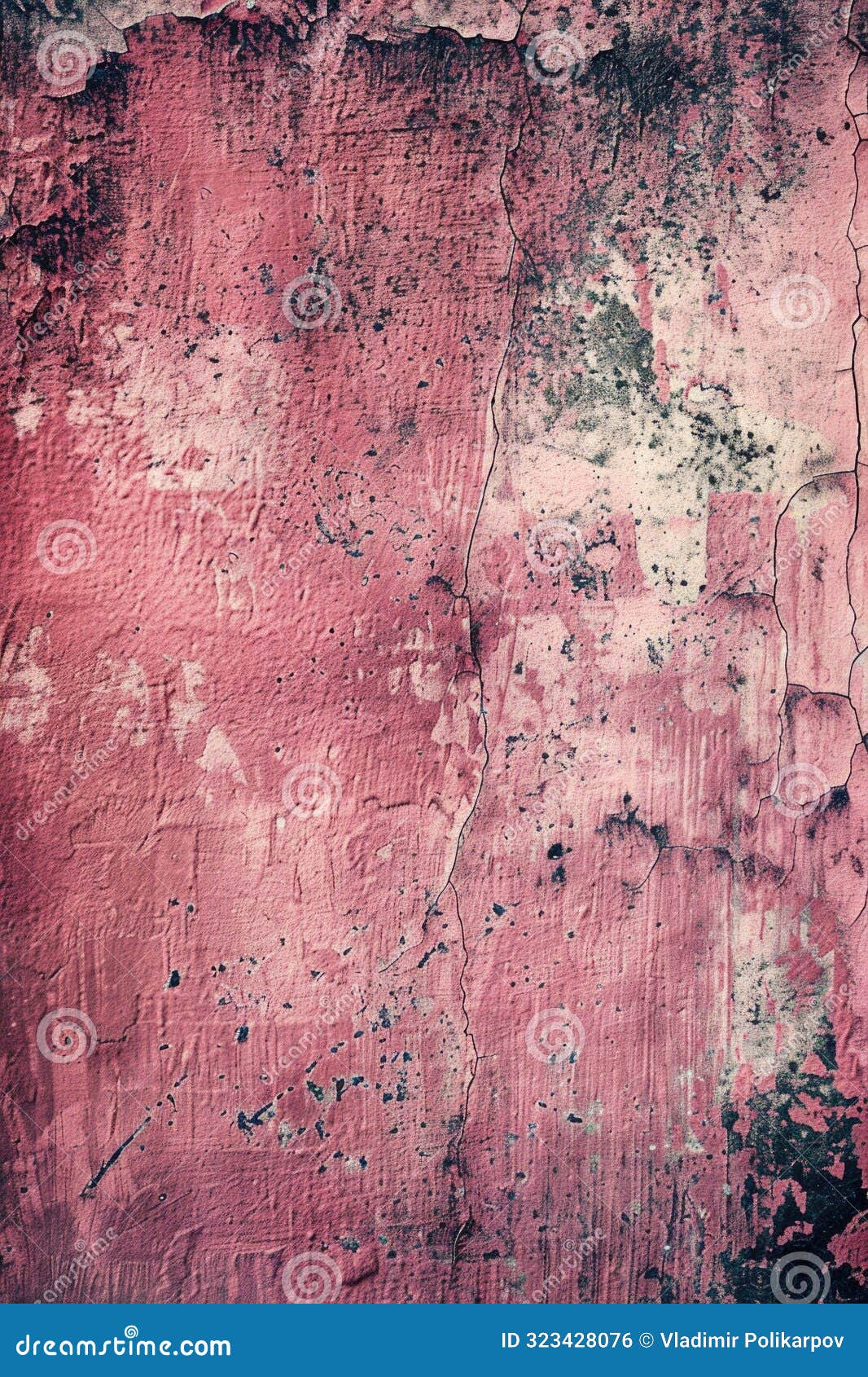 A Worn-out Red Brick Wall with Flaking Paint Stock Photo - Image of ...