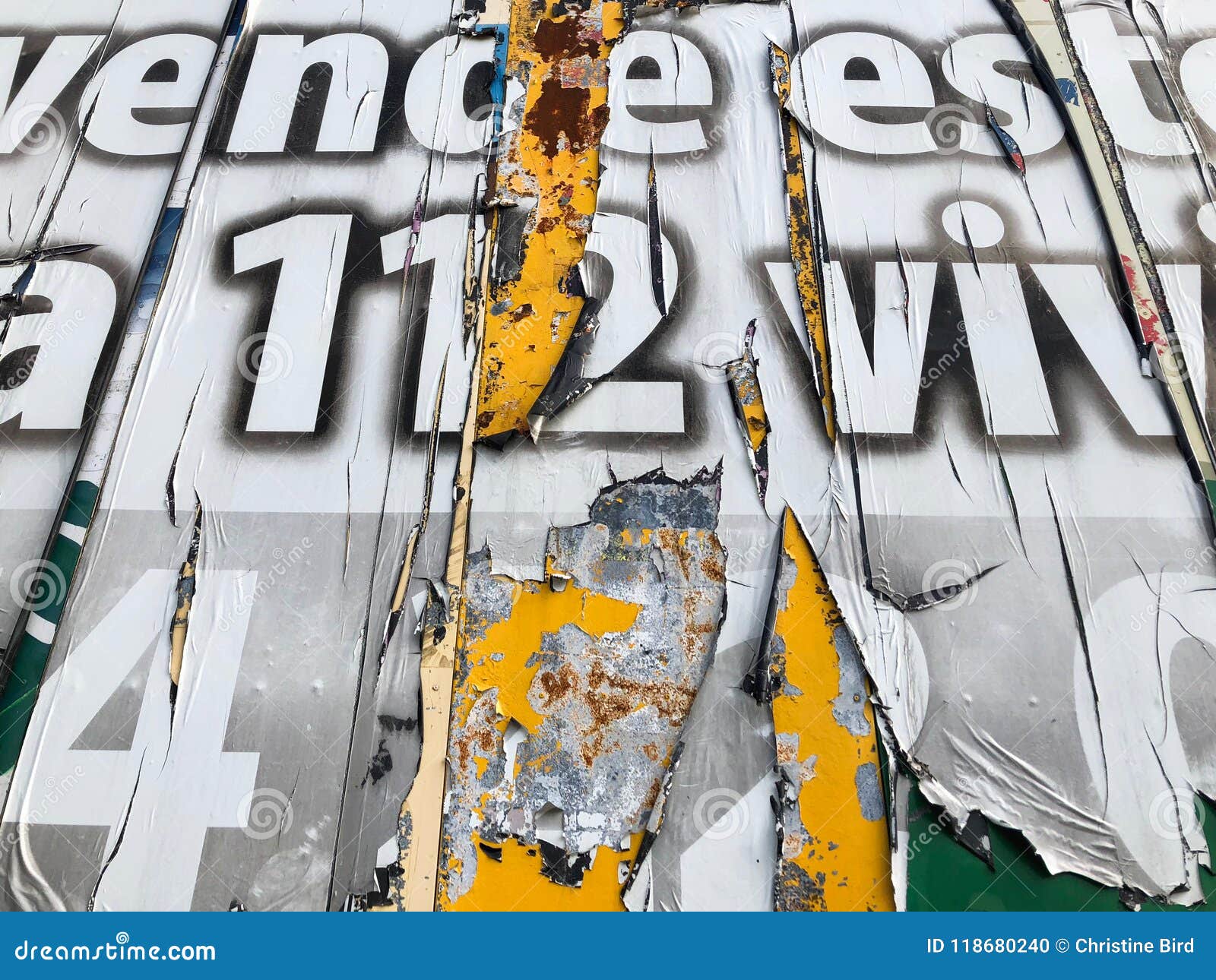 Worn Out and Rusting Poster Sign Background Stock Photo - Image of peel ...