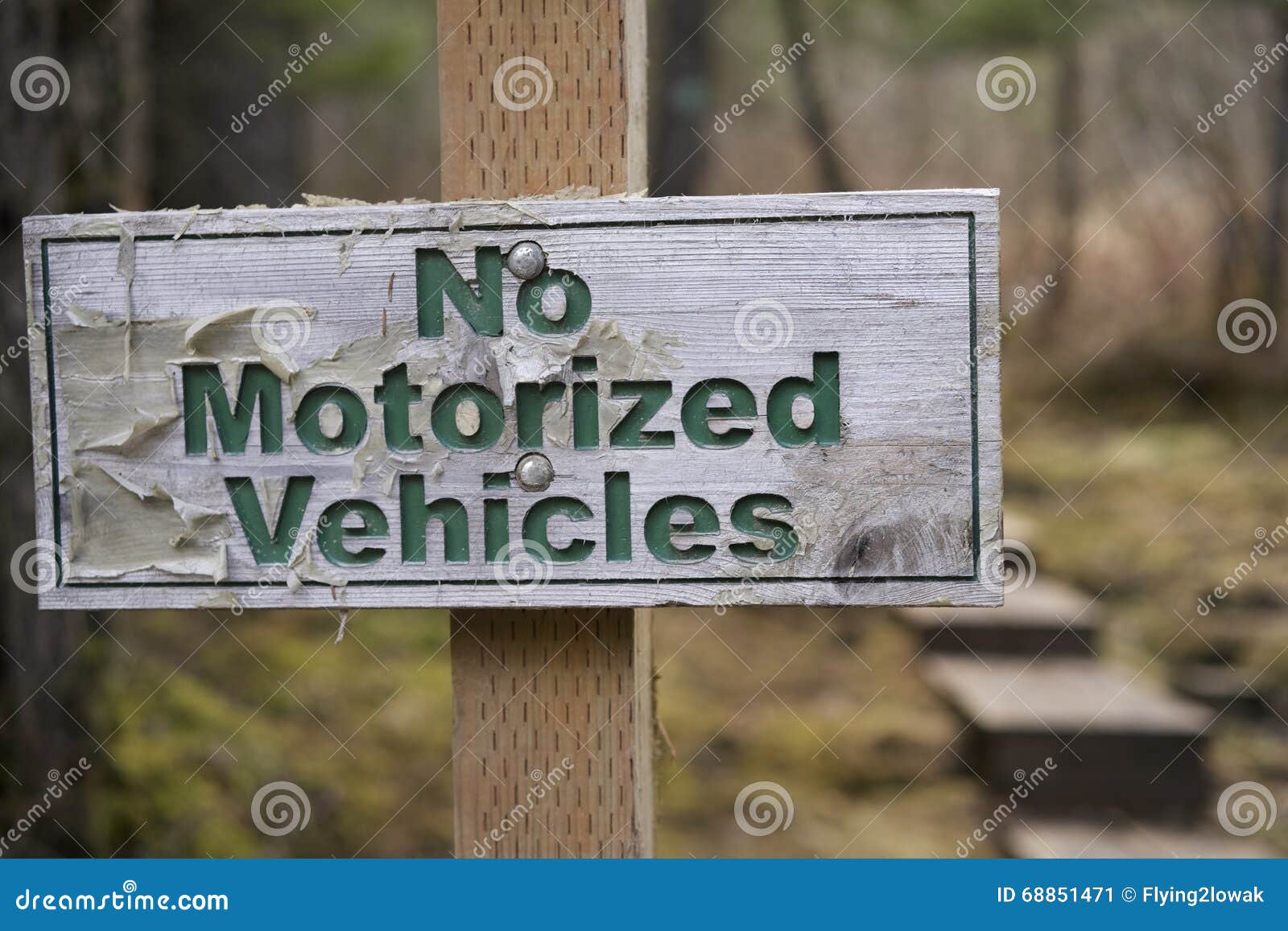 No Motorized Vehicles Or Equestrians Signage At Golden Eagle Bypass ...