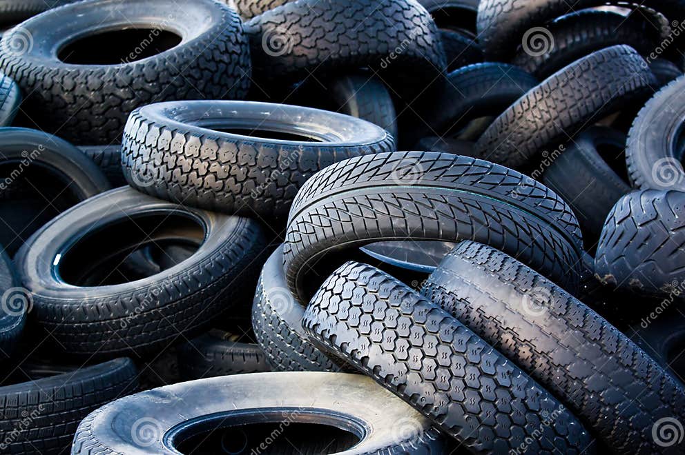 Worn out used tires stock image. Image of threadbare - 14402665
