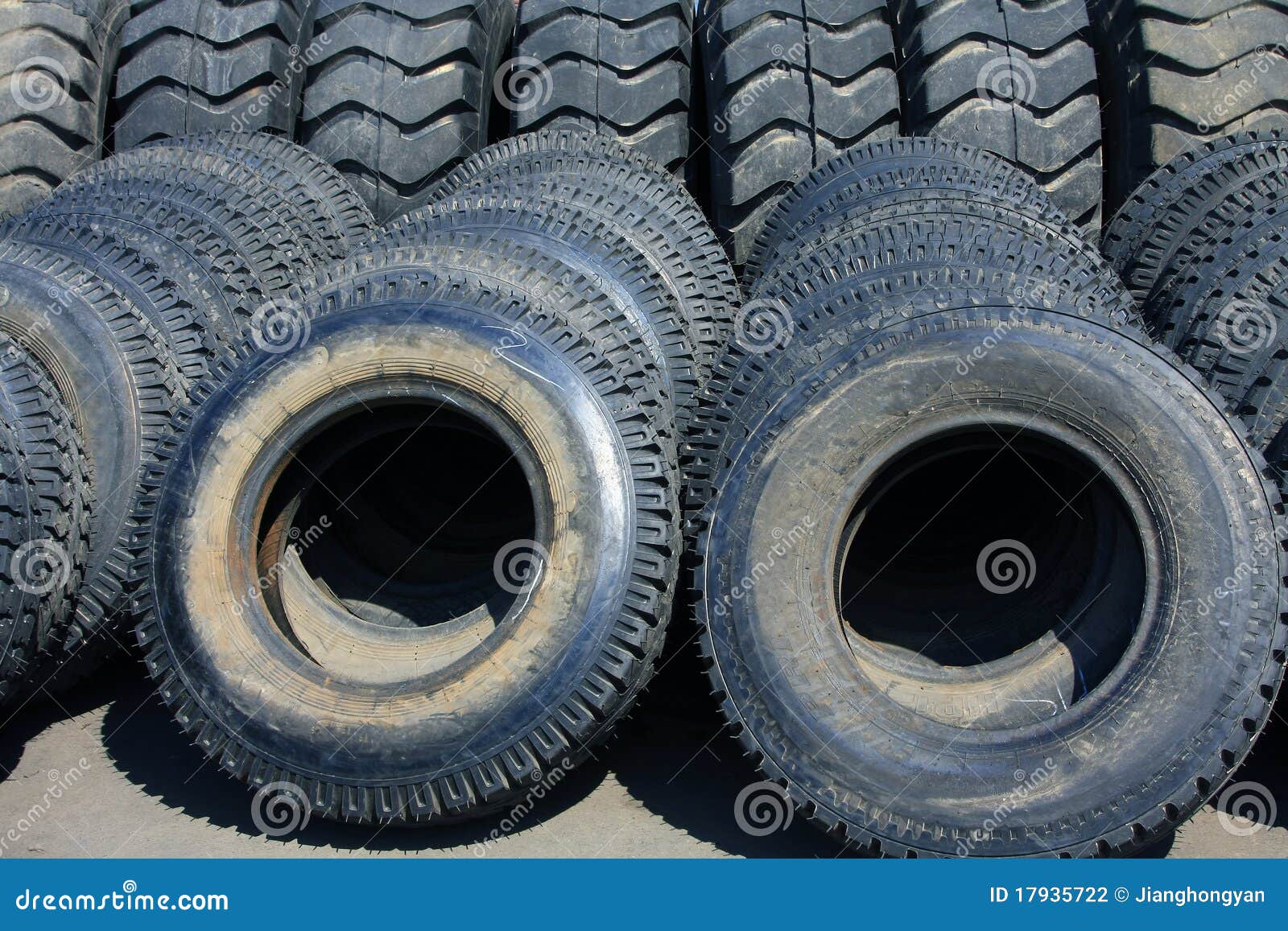 WORN OUT USED TIRES stock photo. Image of tread, abandoned - 17935722