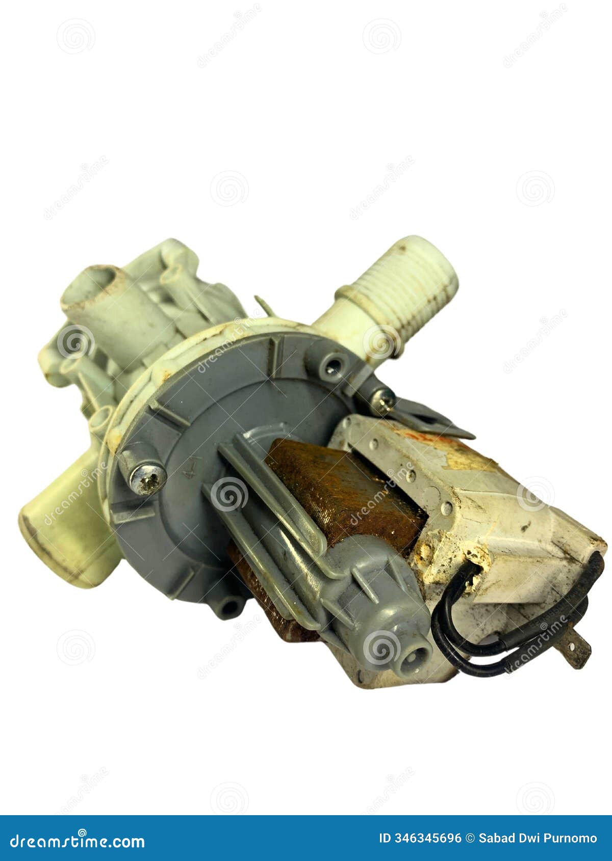 Worn-Out Washing Machine Drain Pump with Visible Rust Stock Photo ...