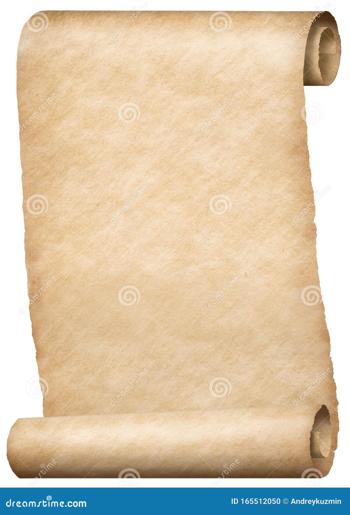 Paper Scroll Isolated on White Stock Photo - Image of space, scroll ...