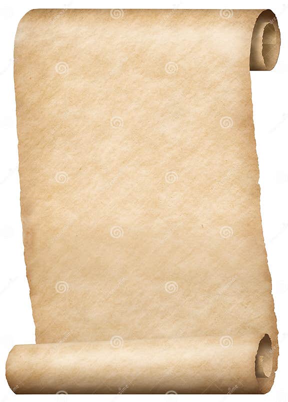Paper Scroll Isolated on White Stock Photo - Image of space, scroll ...