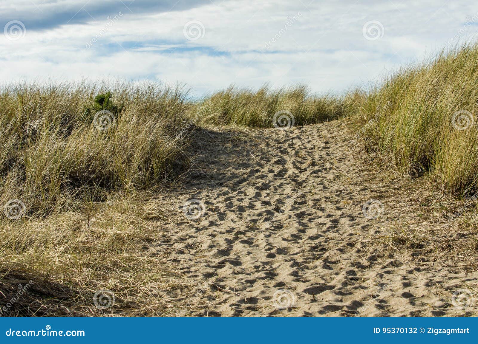 Worn Path in the Sand Over the Dune Stock Photo - Image of city ...