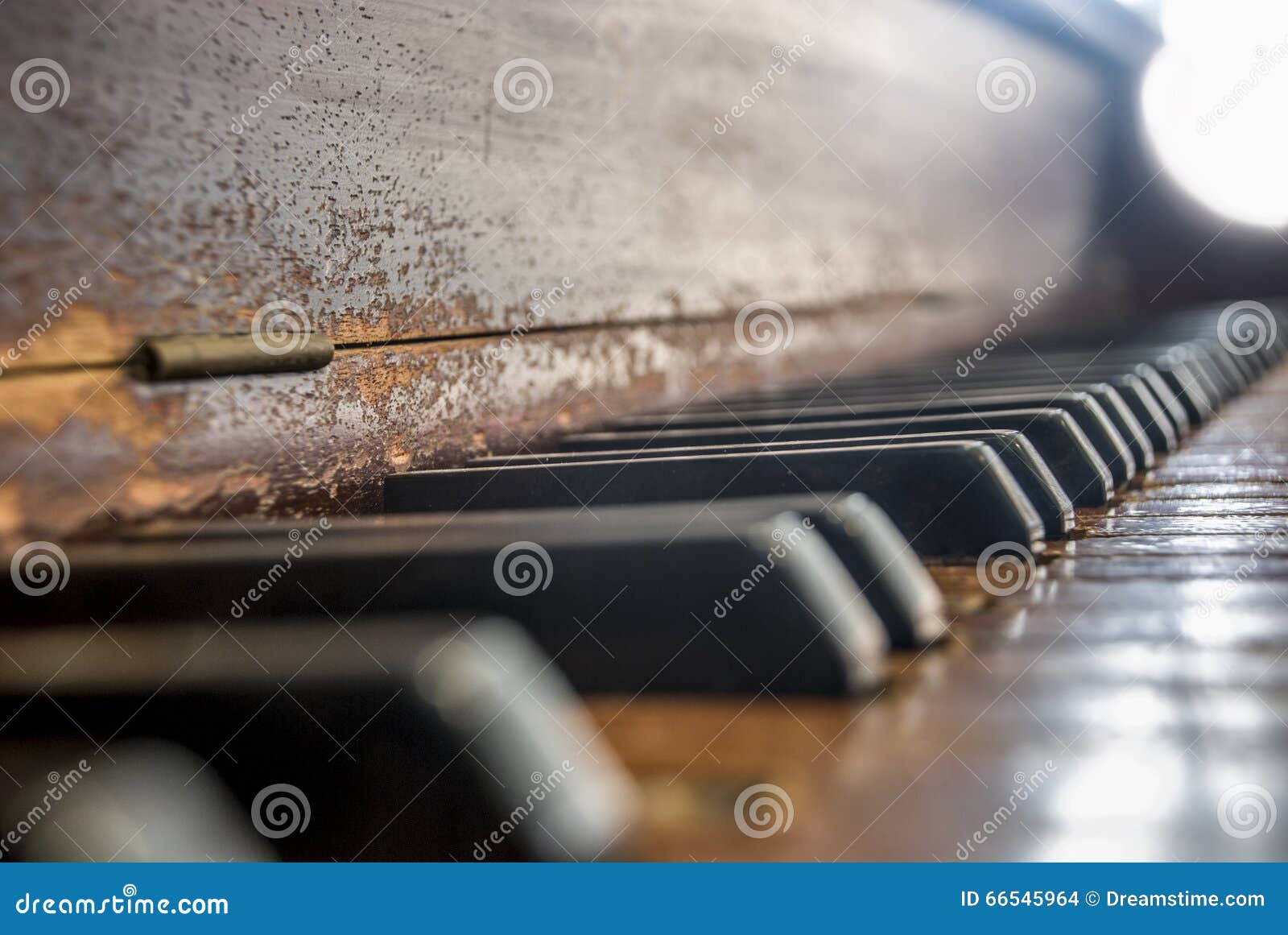 Worn Piano Keyboard stock photo. Image of chord, music - 66545964