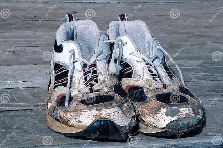 Worn running shoes stock image. Image of health, sneakers - 9198003