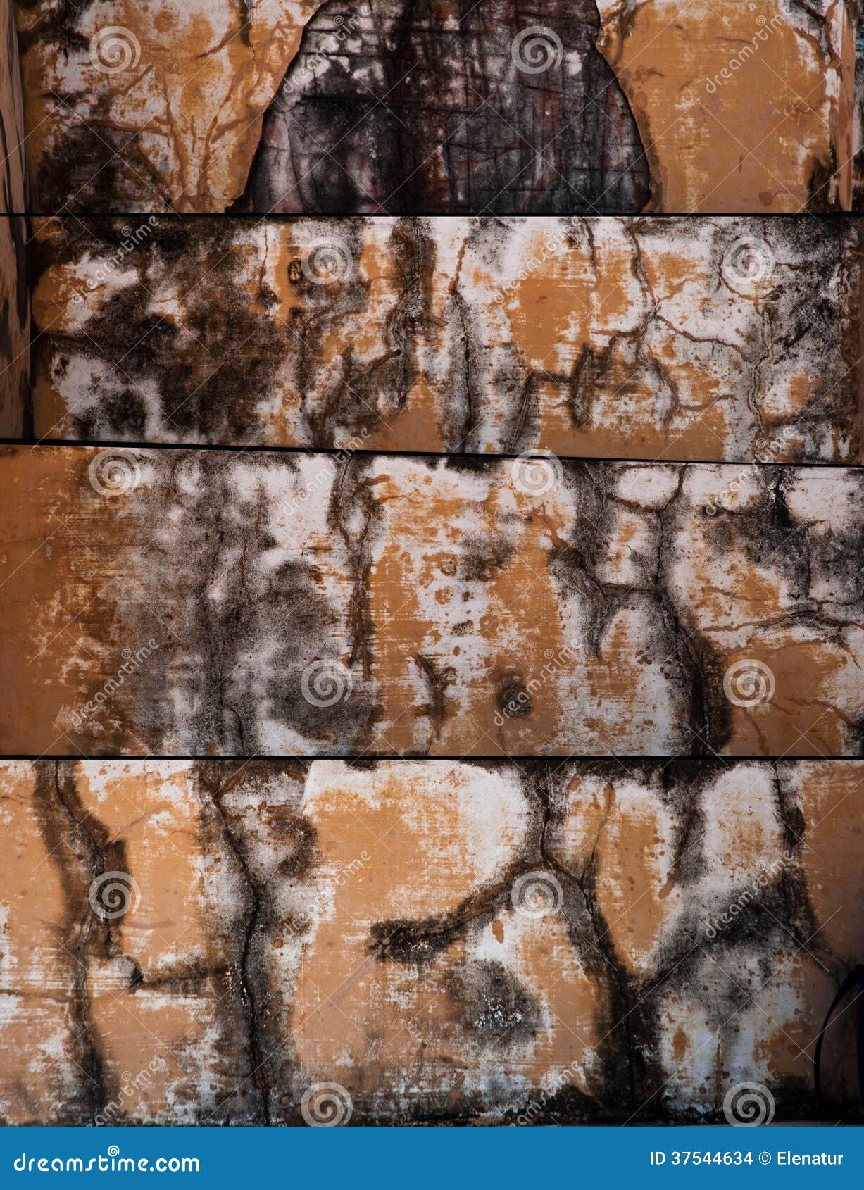 Worn, Rust and Weathered Paint on Textured Cement. Stock Photo - Image ...