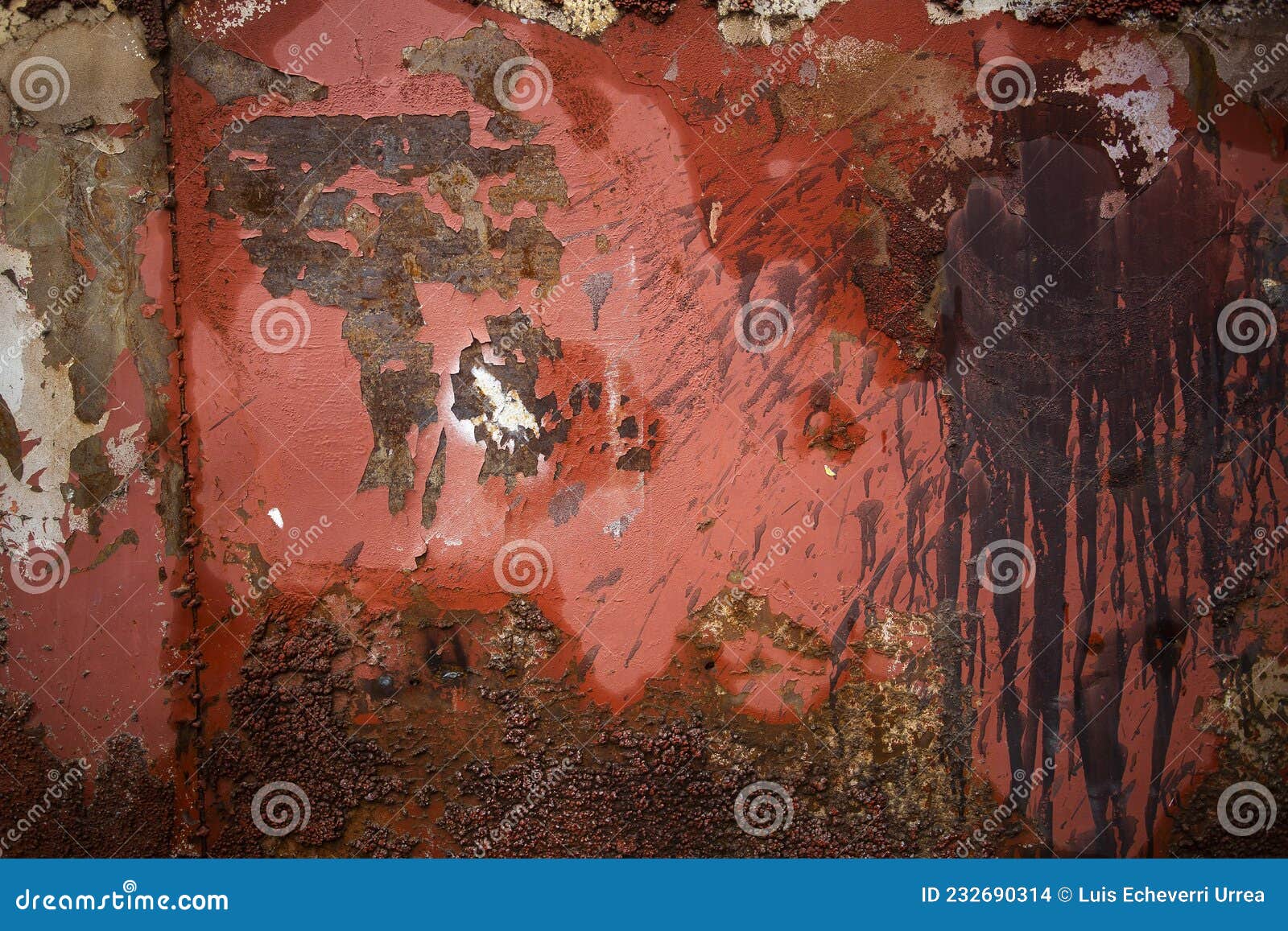 Worn and Rusty Brass with Paint Splatter Stock Photo - Image of ...