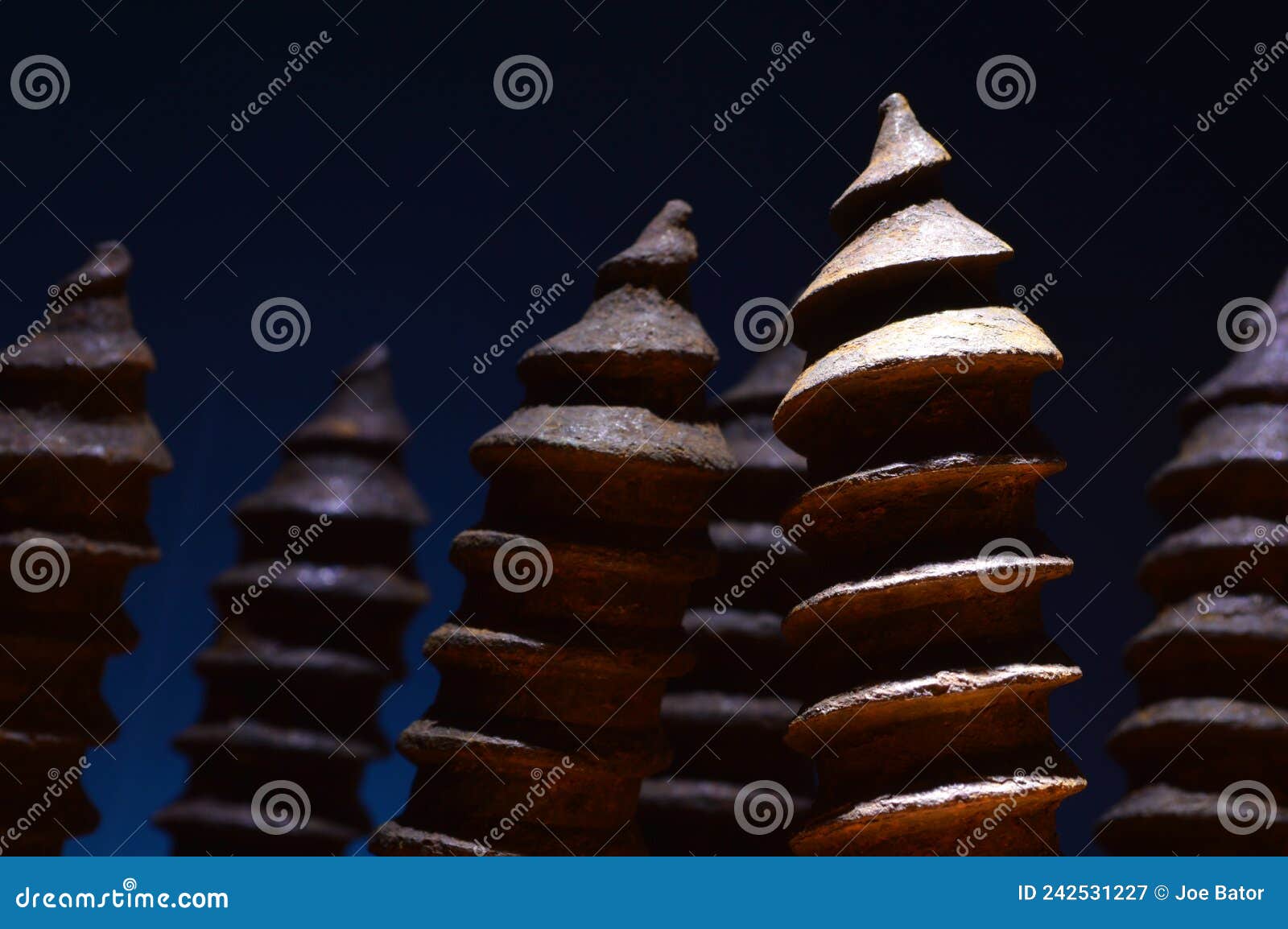 Large Rusty, Corroded Screws Stock Image - Image of corroded, retired ...