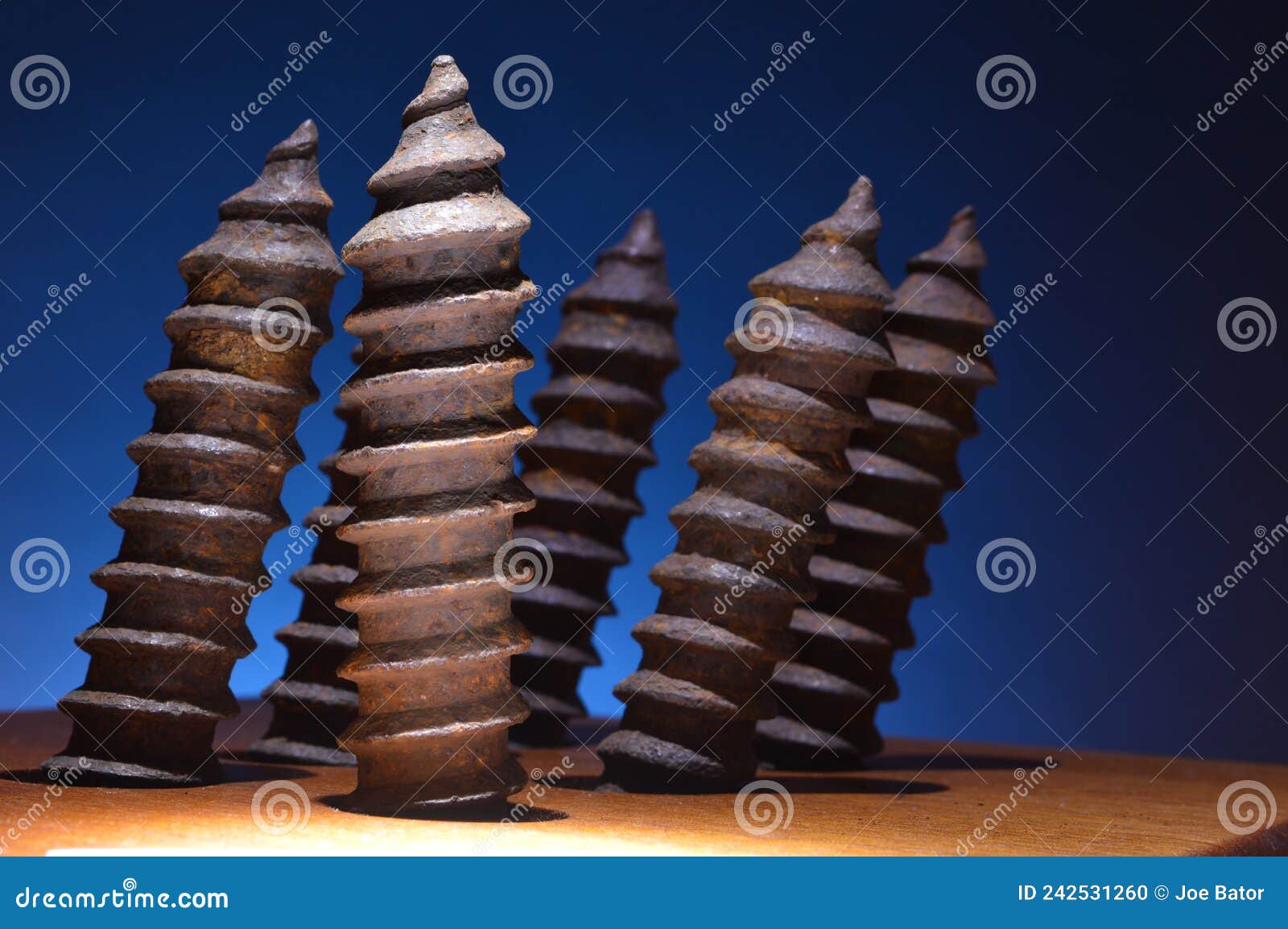Large Rusty, Corroded Screws Stock Photo - Image of relic, corroded ...