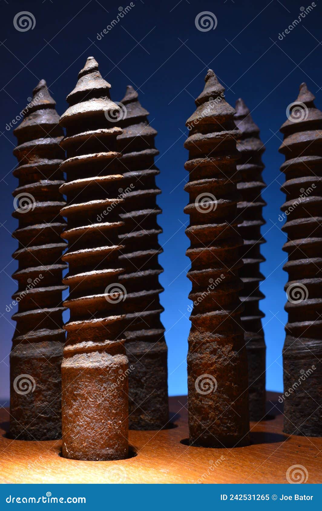 Large Rusty, Corroded Screws Stock Image - Image of antique, mature ...