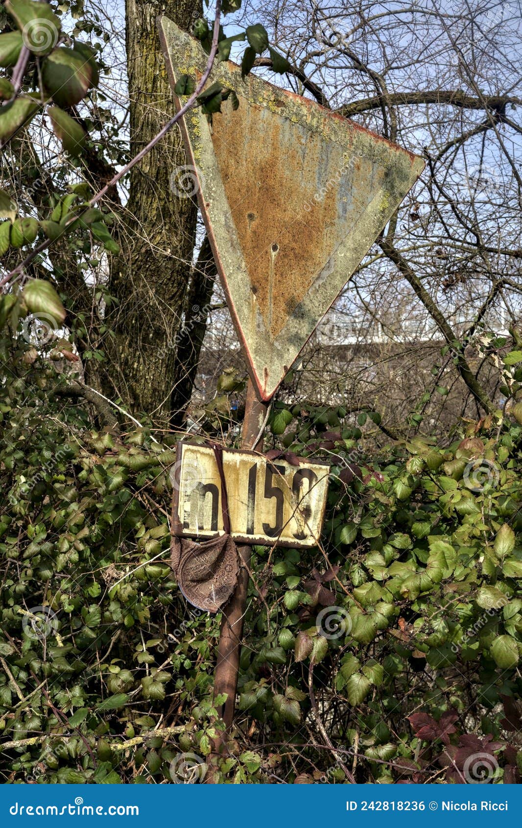 Worn Stop Sign Isolated On White Background Royalty-Free Stock Photo ...