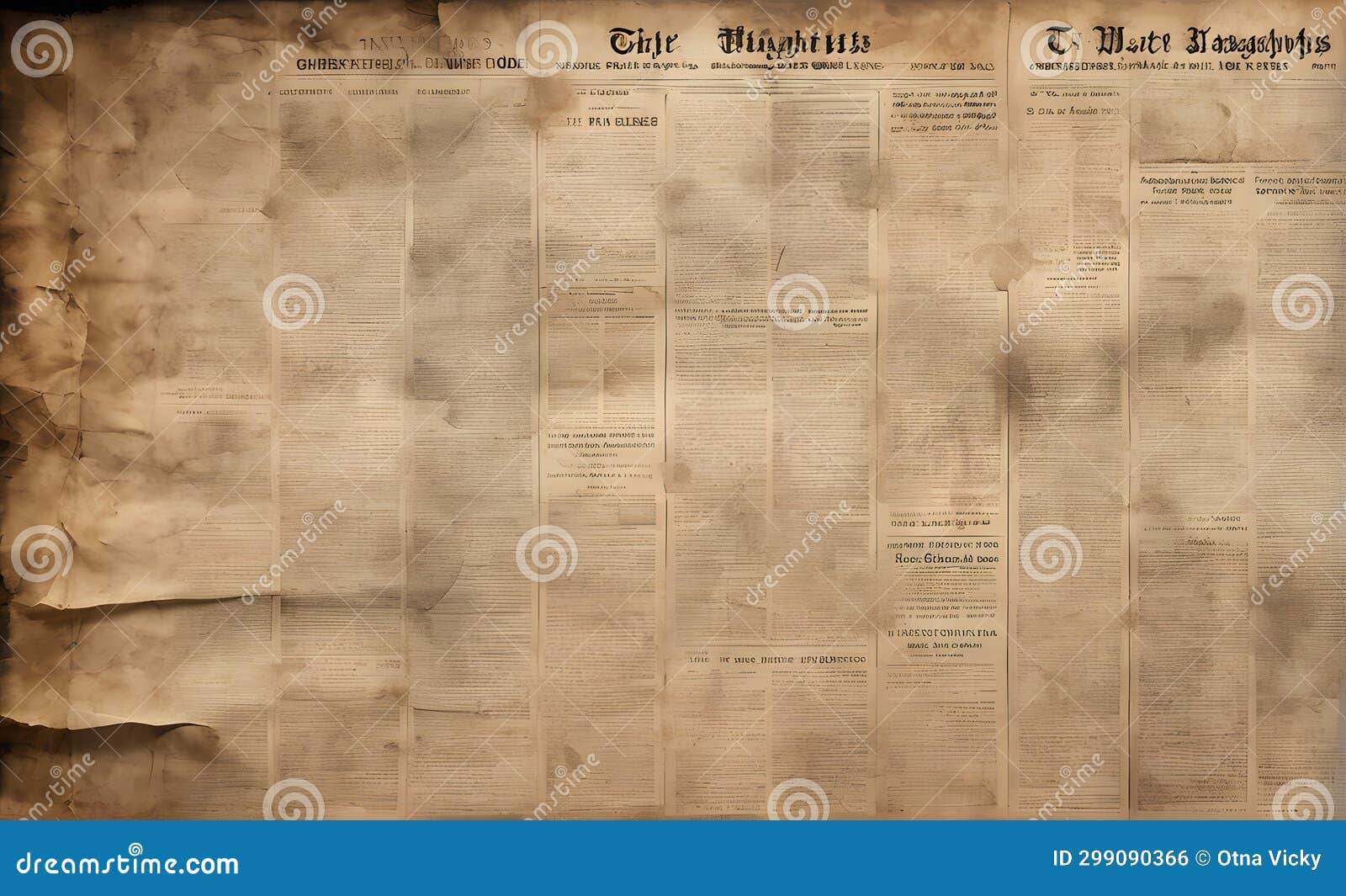 Worn, Torn, Dull, Dusty Newspaper Texture, Paper Texture Background ...