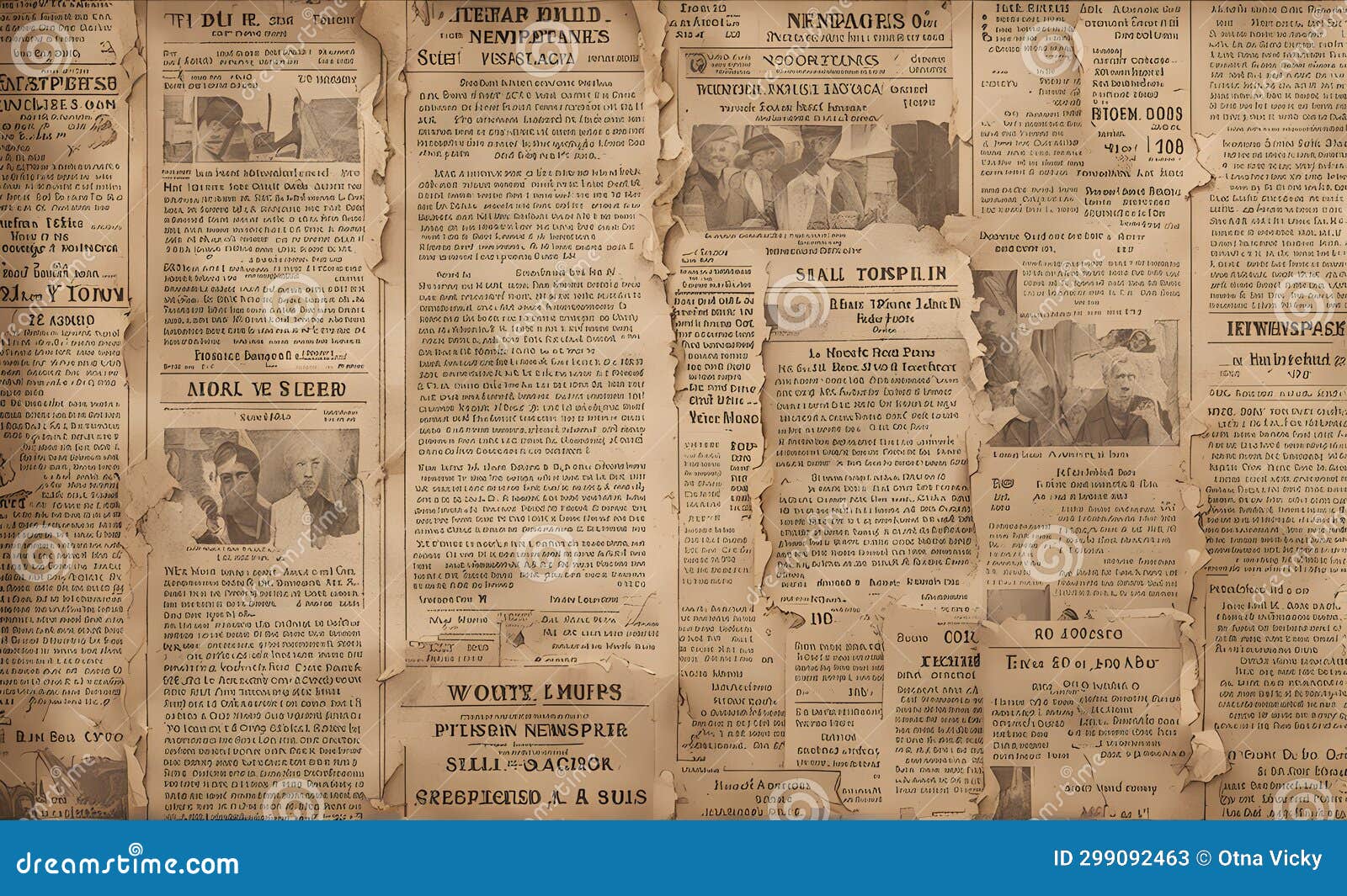Worn, Torn, Dull, Dusty Newspaper Texture, Paper Texture Background ...