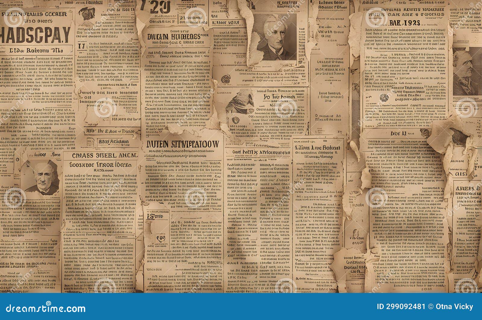 Worn, Torn, Dull, Dusty Newspaper Texture, Paper Texture Background ...