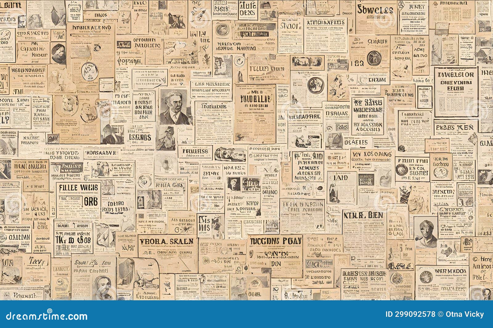 Worn, Torn, Dull, Dusty Newspaper Texture, Paper Texture Background ...