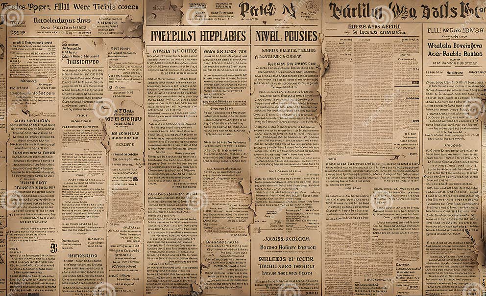Worn, Torn, Dull, Dusty Newspaper Texture, Paper Texture Background ...