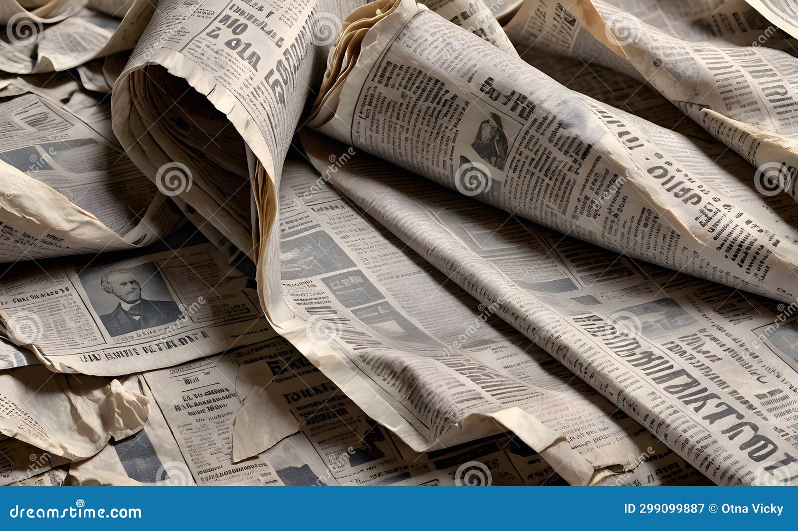 Worn, Torn, Dull, Dusty Newspaper Texture, Paper Texture Background ...