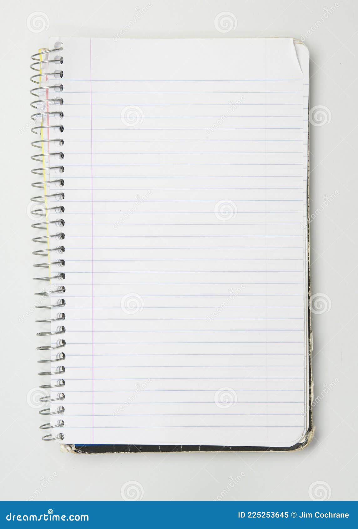 A Worn Used Wire Bound Notebook Stock Image - Image of business, worn ...