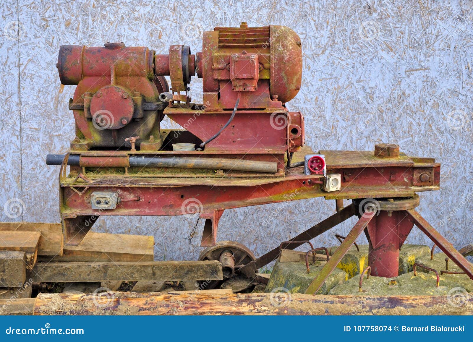 Worn Vintage Electric Power Machinery Stock Photo - Image of ...